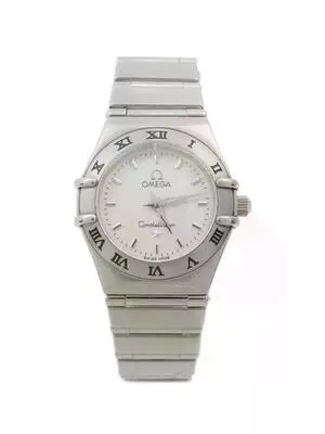 Omega Constellation Stainless Steel Quartz Watch With Roman Numeral Bezel - Neutrals