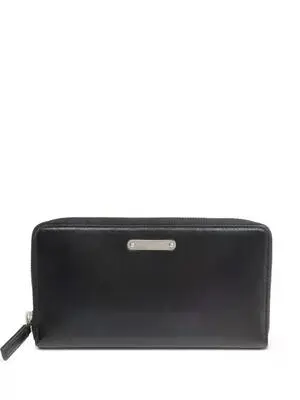 Saint Laurent Leather Long Wallet - Black