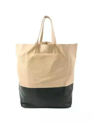 Celine Small Cabas Leather Tote Bag - Neutrals