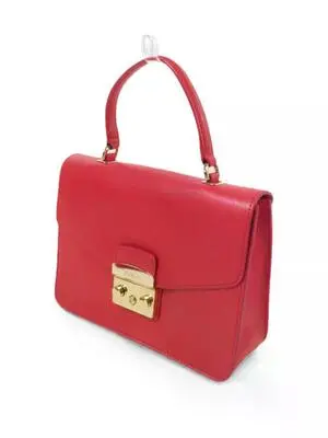 Furla Leather Shoulder Bag With Push-lock Clasp - Red