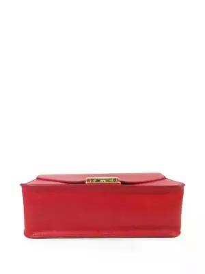Furla Leather Shoulder Bag With Push-lock Clasp - Red