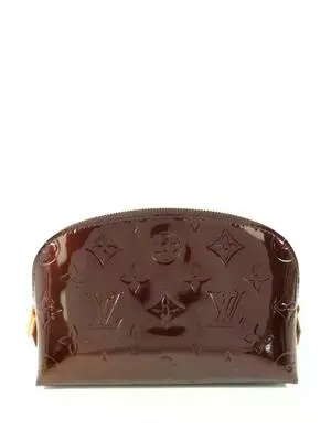 LOUIS VUITTON Louis Vuitton Monogram Vernis Cosmetic Pouch Brown