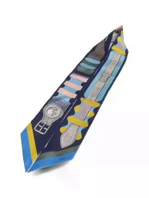 Hermès Silk Print Scarf - Blue