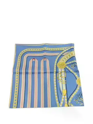 Hermès Print Silk Scarf - Blue