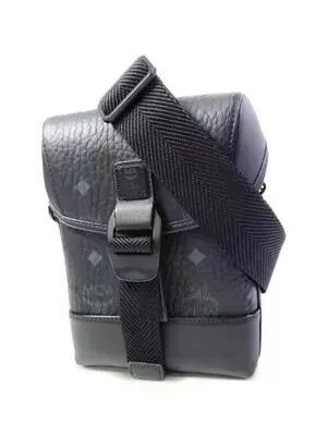Mcm Visetos Monogram Cross Body Bag - Black