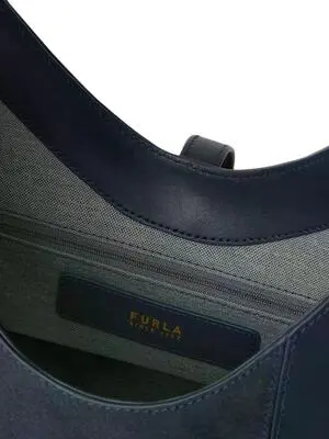 Furla Suede-panelled Leather Shoulder Bag