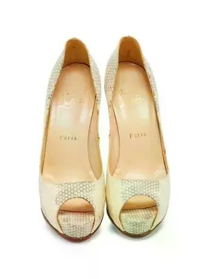 CHRISTIAN LOUBOUTIN Lady Peep Python-embossed Stiletto Pumps