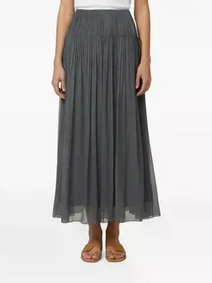 Chloé Pleated Maxi Skirt - Grey