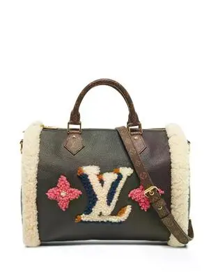 LOUIS VUITTON Speedy 30 Teddy Bandoulière Bag - Black