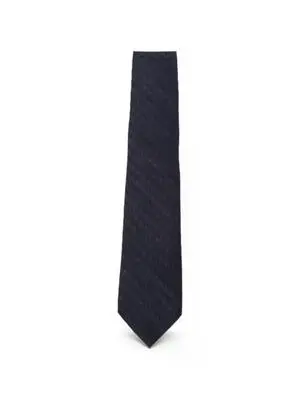 TOM FORD Houndstooth-pattern Tie - Blue