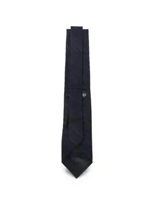 TOM FORD Houndstooth-pattern Tie - Blue