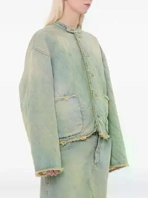MAGLIANO Quilted Frayed-edge Jacket