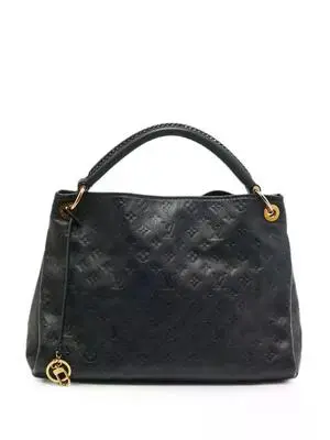 LOUIS VUITTON Artsy Monogram Leather Tote Bag - Black