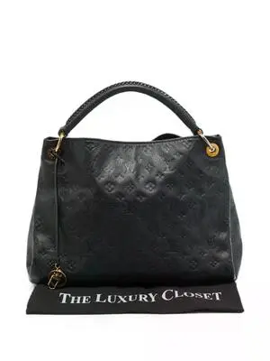 LOUIS VUITTON Artsy Monogram Leather Tote Bag - Black