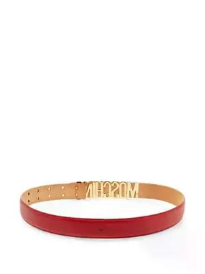 Moschino Plaque Leather Belt