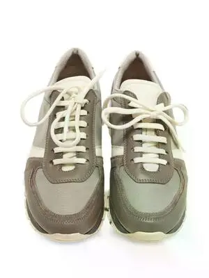 Prada Paneled Lace-up Sneakers