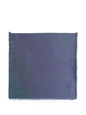 FERRAGAMO Gancini Logo-jacquard Scarf - Blue