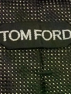 TOM FORD Micro Jacquard Neck Tie - Black