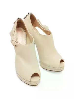 Casadei Bow Detail Cut-out Heeled Sandals