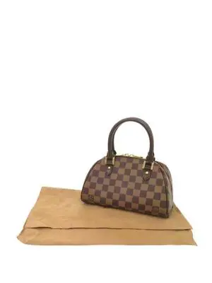 LOUIS VUITTON Damier Ebene Mini Ribera Handbag - Brown