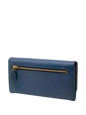 Prada 2010-2026 Saffiano Lux Continental Wallet Long Wallets - Blue