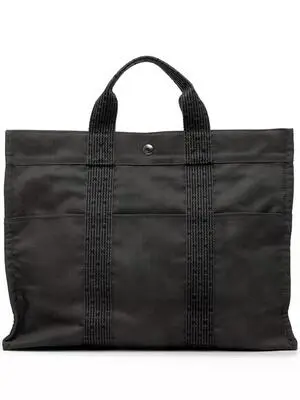 Hermès Canvas Herline Mm Tote Bag - Grey