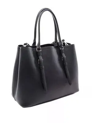 Prada 2013-2026 Medium Saffiano Cuir Double Handle Satchel - Black