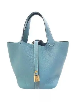 Hermès Clemence Picotin Lock 18 Handbag - Blue