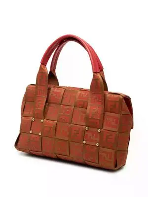 Fendi Zucca Canvas Crossword Handbag