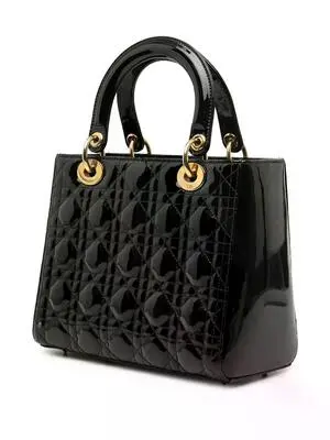 Dior Medium Patent Cannage Lady Satchel