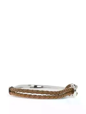 FERRAGAMO Gancini Braided Bracelet - Silver