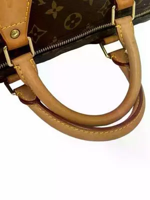 LOUIS VUITTON Monogram Speedy 30 Boston Bag - Brown