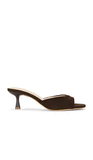 L'Agence Lexington Suede Stiletto Sandals - Brown