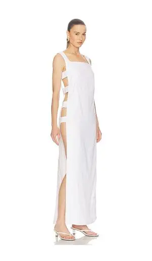 ADRIANA DEGREAS Linen Cage Coverup In . Also