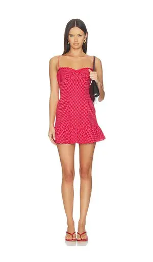 GUIZIO Margaux Mini Dress - Red