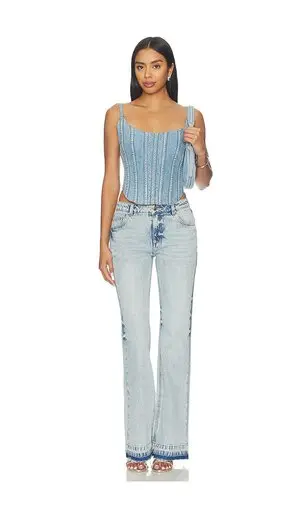 Retrofete Marishka Denim Corset Top