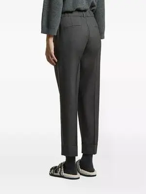 Peserico Pressed-crease Trousers With Turn-up Hems