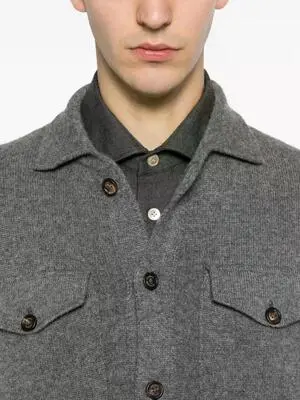 Eleventy Cashmere Button-up Cardigan With Flap Pockets