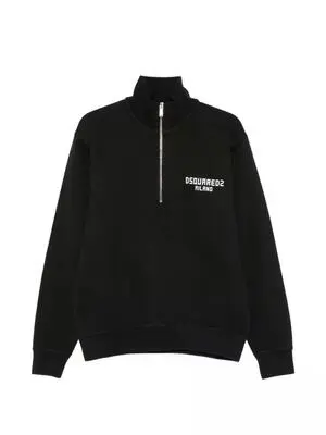 Dsquared2 Logo Print Half-zip Sweatshirt