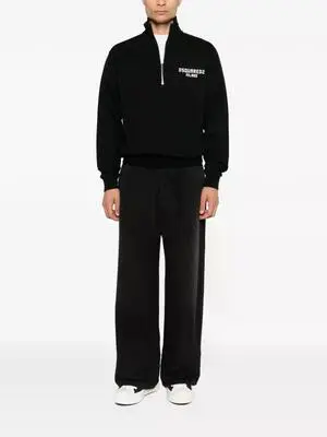 Dsquared2 Logo Print Half-zip Sweatshirt