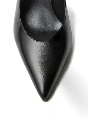 Versace Pointed Slingback Pumps With Buckle Fastening - Black
