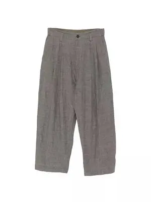 ZIGGY CHEN Check Pattern Tailored Trousers