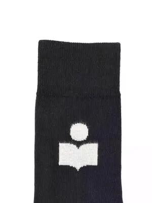 Isabel Marant Étoile Logo Intarsia Crew Socks