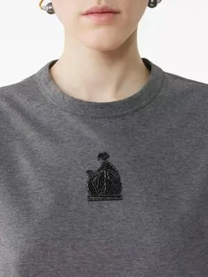LANVIN Mother And Child Embroidered T-shirt