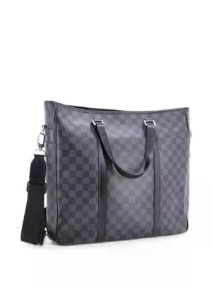 LOUIS VUITTON Damier Graphite Mm Tote Bag - Black