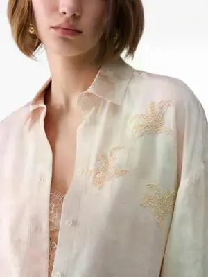Liu Jo Jacquard Shirt With Jewel Embroidery
