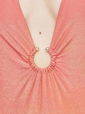 Guess Halterneck Ring Detail One-piece Swimsuit