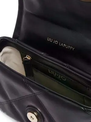 Liu Jo Lapuffy Small Bag With Chain Detail - Black