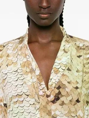 Moschino Printed Pussy-bow Shirt