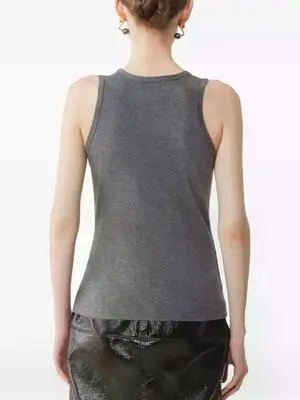 LANVIN Mother And Child Embroidered Tank Top - Grey